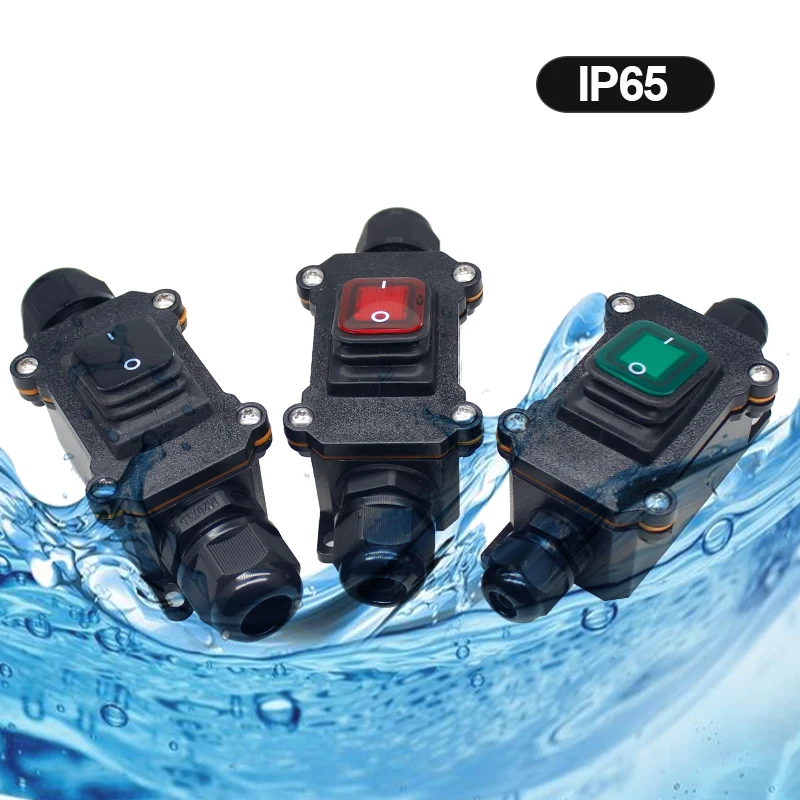 25A Waterproof IP65 2 Position Switch for Inline Lamps