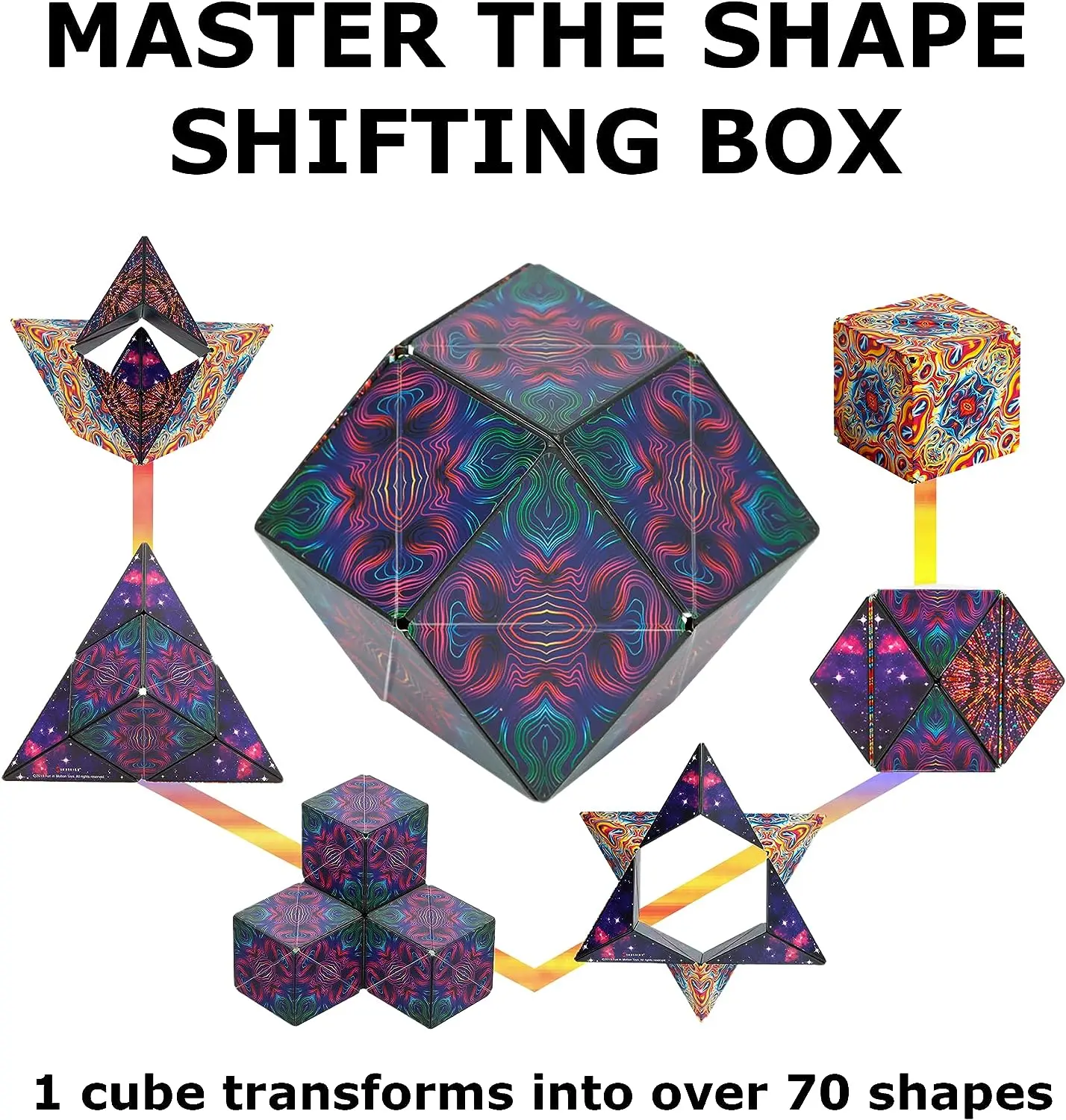 Shape Shiftingfidget Toy Changeable Magnetic Magic Cube For Kids Puzzle ...