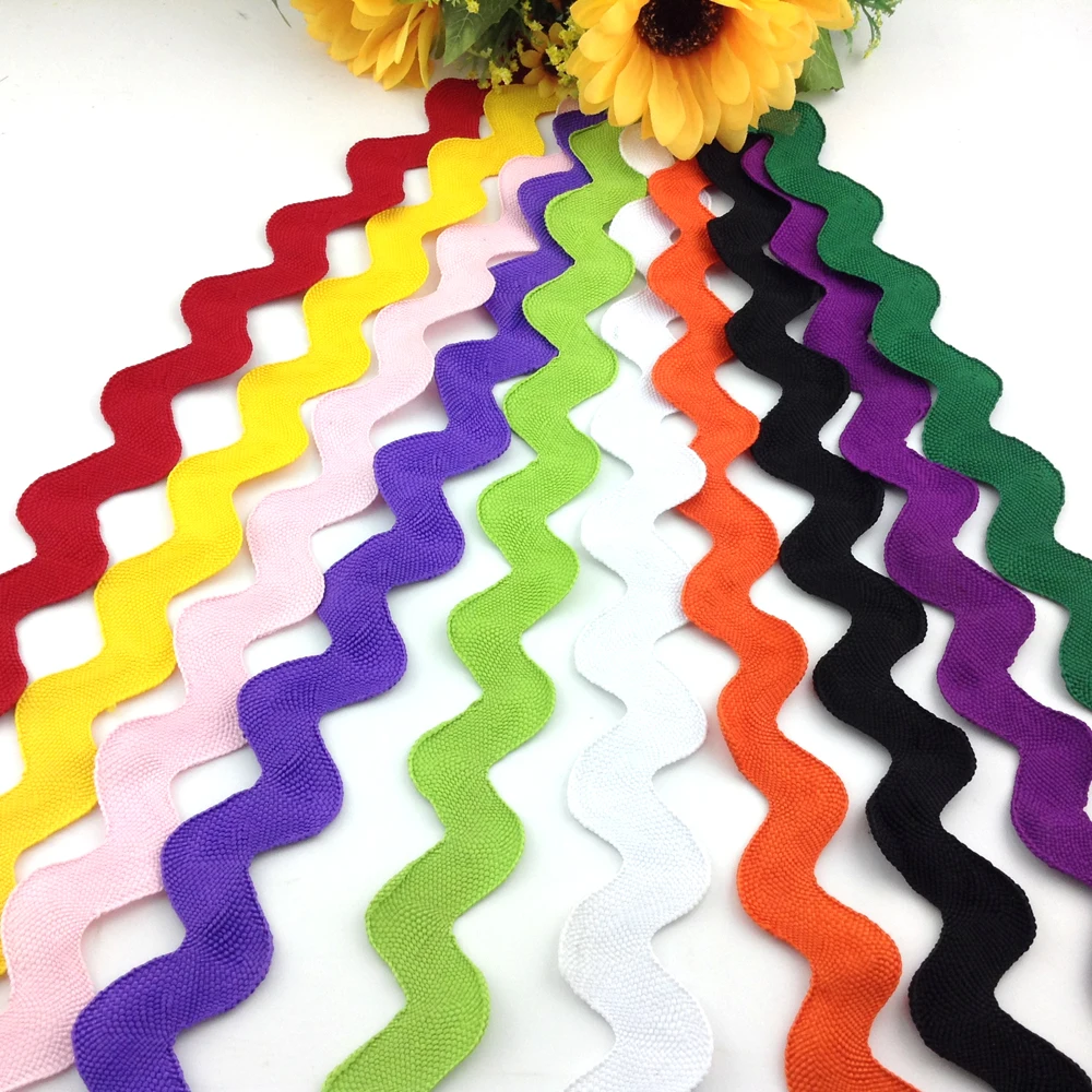 8mm Colorful Ric Rac Ribbon Tape - 31 Colors Available