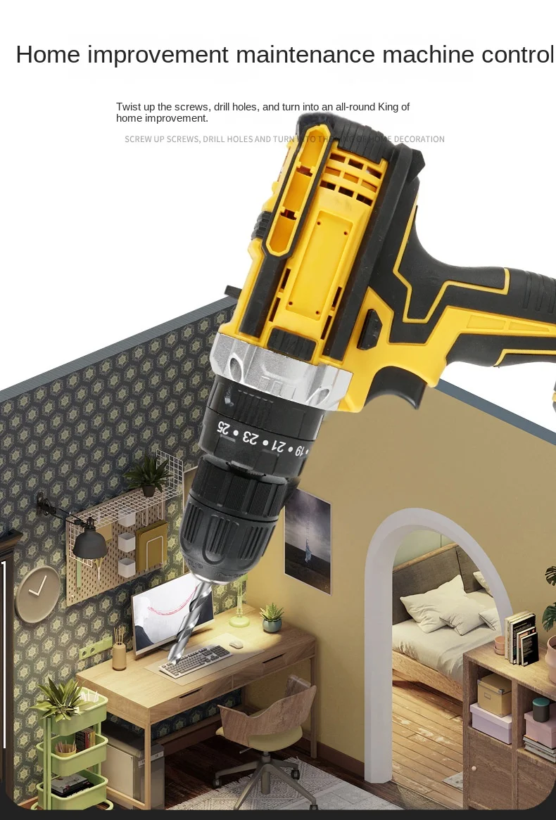 Multi-purpose Rechargeable Handheld Cordless Drill - Easy to Operate