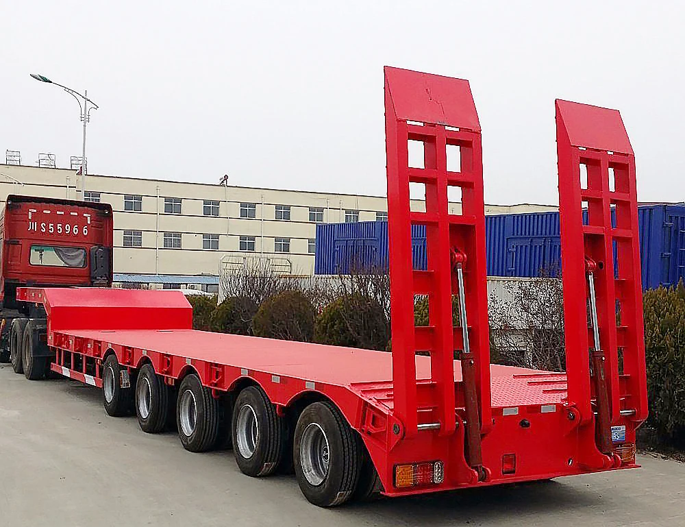 Heavy Duty Widely Used Low Bed Trailer 100 Ton Low Bed Semi Trailer ...