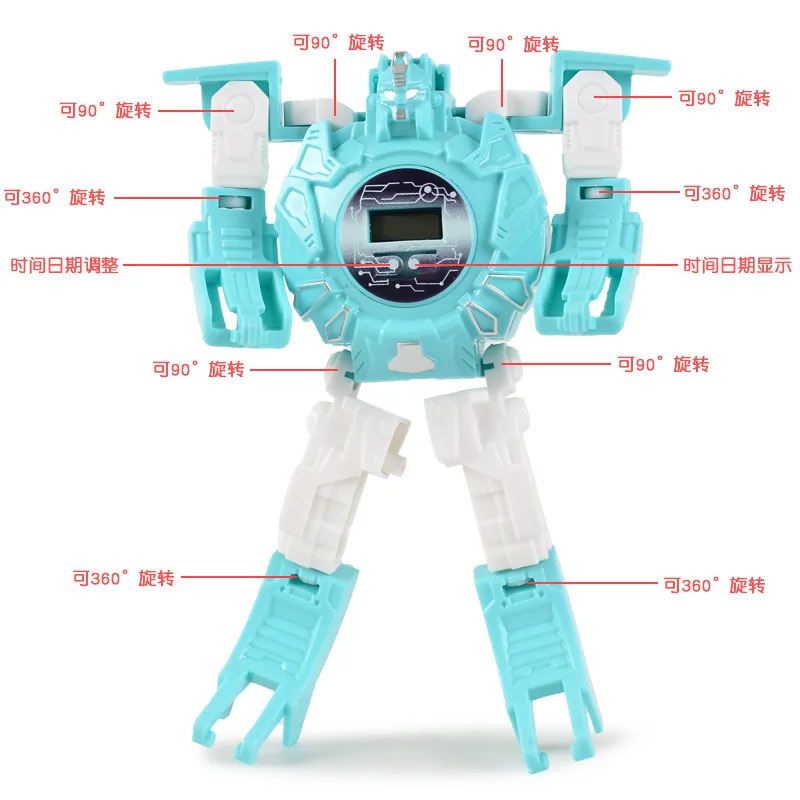 Hot Selling Silicone Cartoon Digital Led Kids Children Toys Robot Watch ...