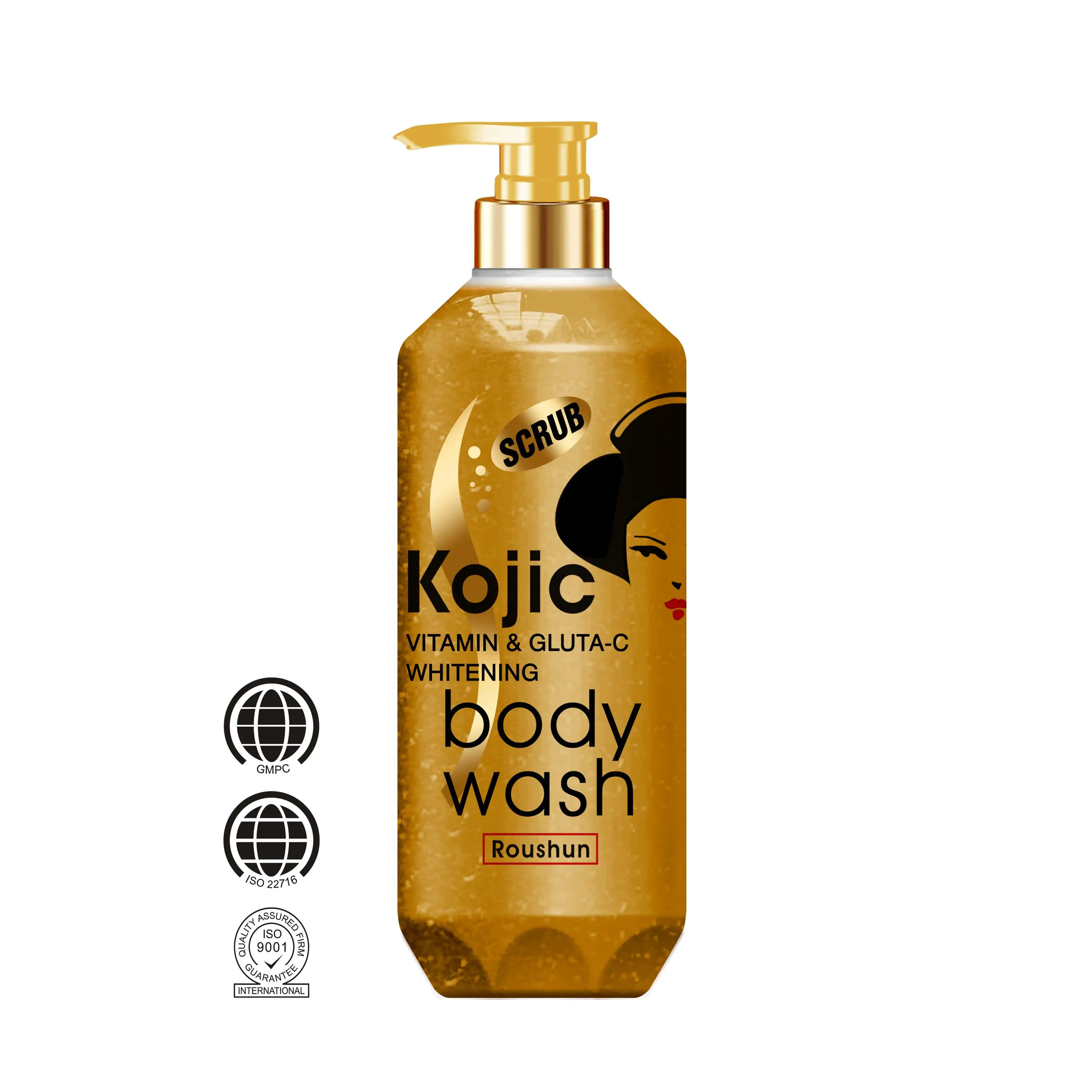 ROUSHUN Kojic Scrub Shower Gel Good Quality 1000ml Private Label ...
