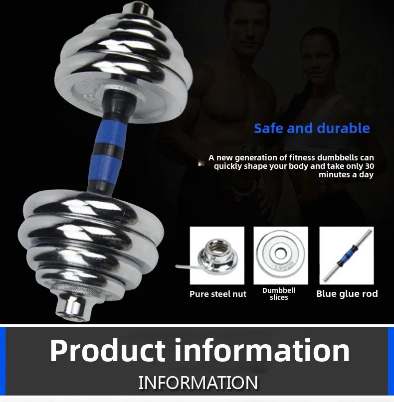 Electroplated Adjustable Dumbbell Variable Barbell Set 20kg 30kg Direct ...