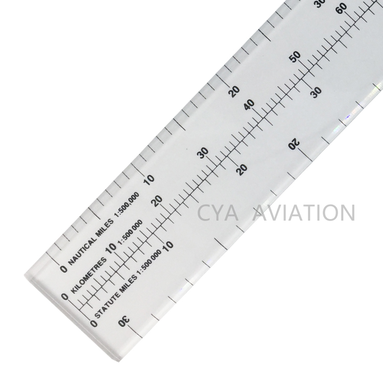 10" Nautical Miles Scale Ruler for Aviation Pilot Training