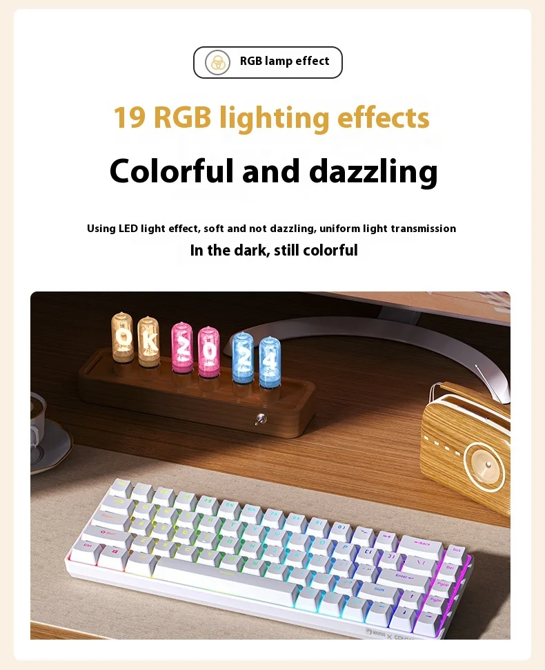 61-Key Electronic Competition Mechanical Keyboard RK Key Line ...