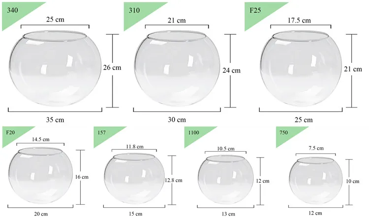 Clear Large Round Glass Fish Tank - Ideal for Aquatics