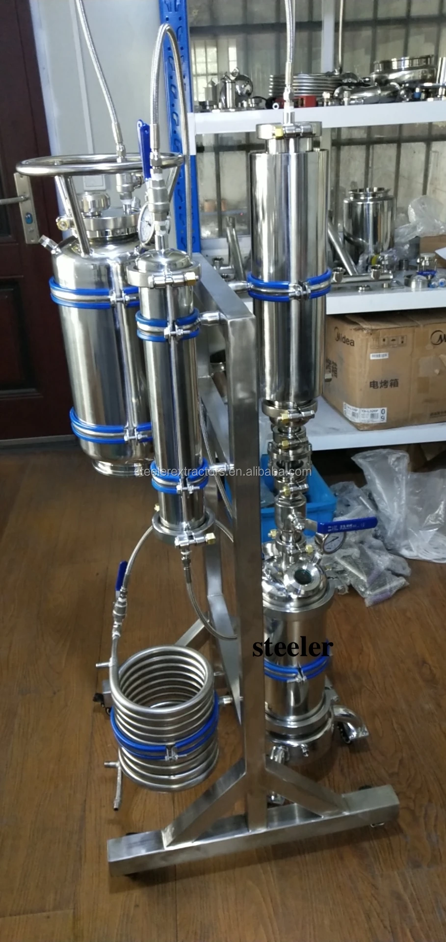 2LB SS304 Dewaxing Column BHO Closed Loop Extractor with Recovery Tank ...