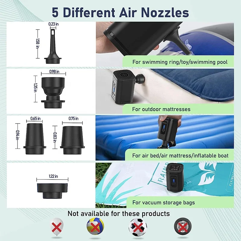 Portable Lightweight Electric Auto Suction Pump for Inflatables