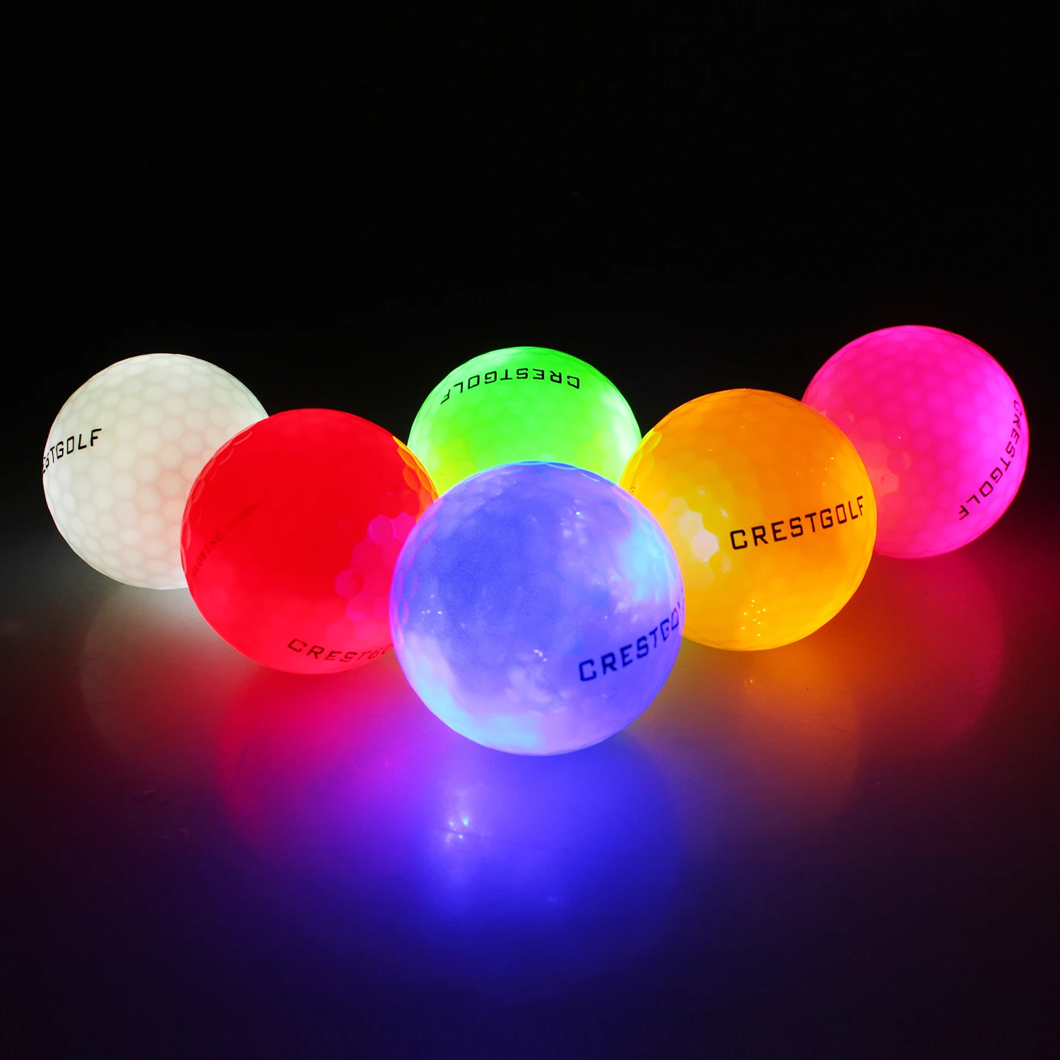 Crestgolf Lighting up Night Glow in the Dark LED Golf Balls Mixed ...