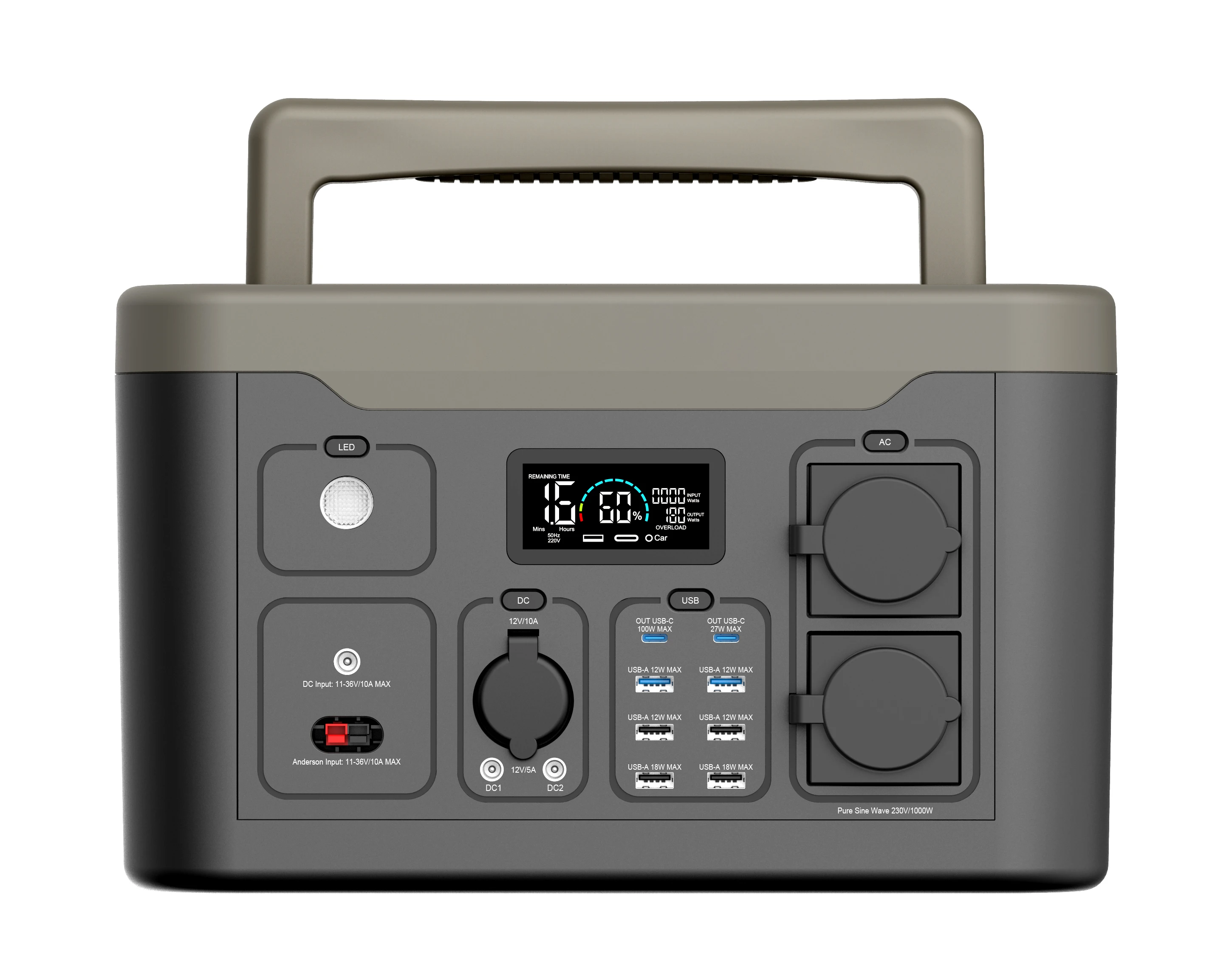 1000w 1089wh Usb Output Car Charging High Capacity Portable Outdoor ...