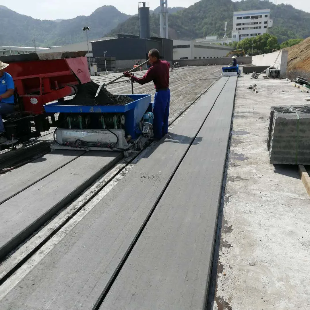Green Double 90mm Precast Hollow Core Slab Extrusion Machine ...