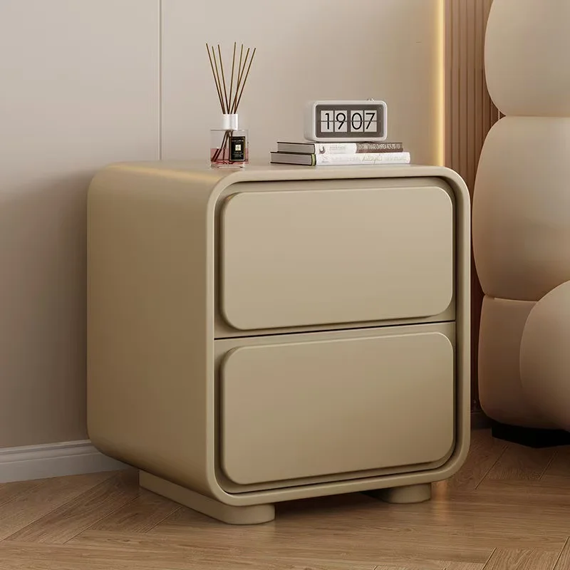 Simple Solid Wood Bedside Table Simple Modern Bedroom Storage Cabinet ...