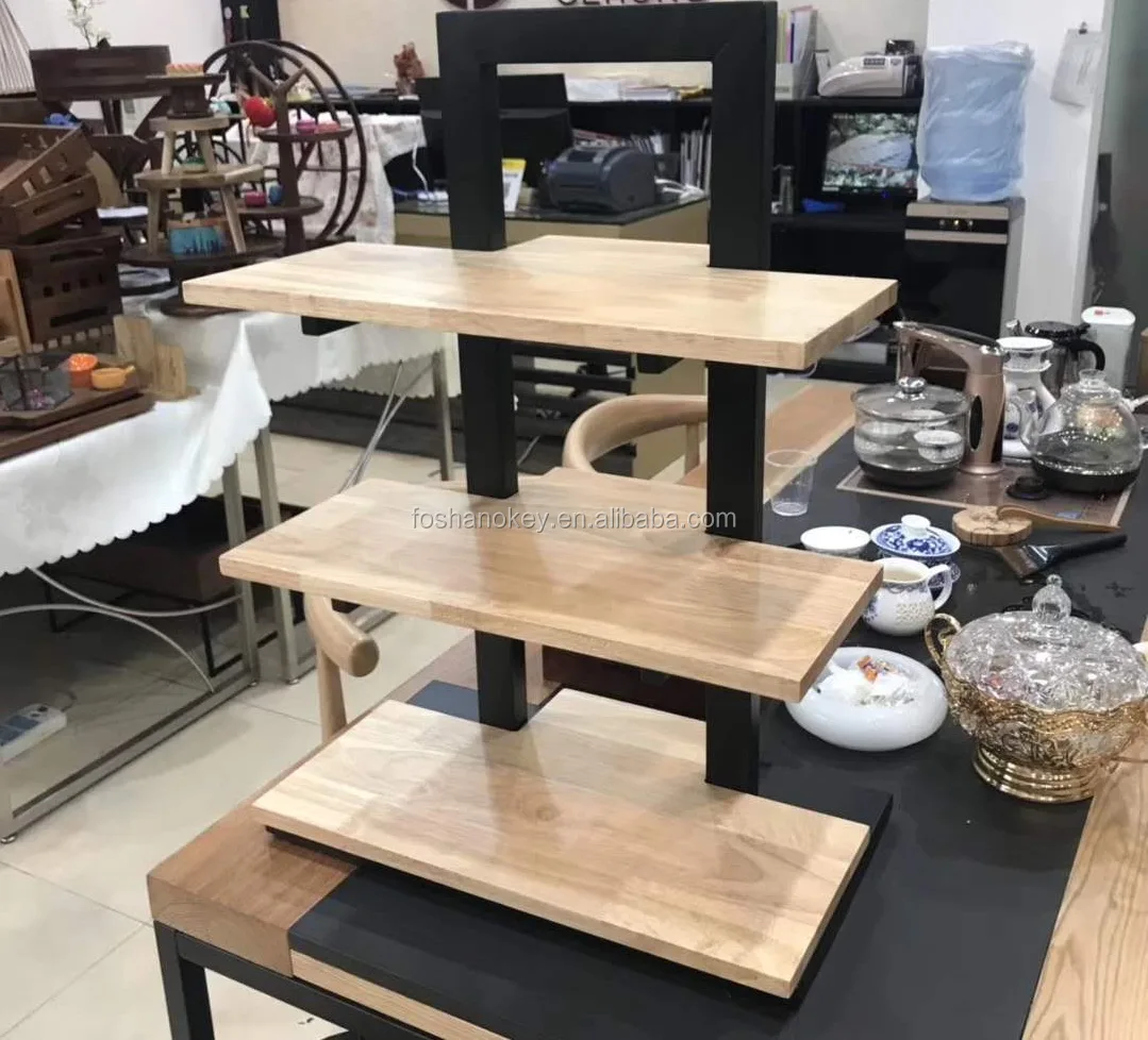 Présentoir De Restauration En Bois À 3 Niveaux,Équipement De ...