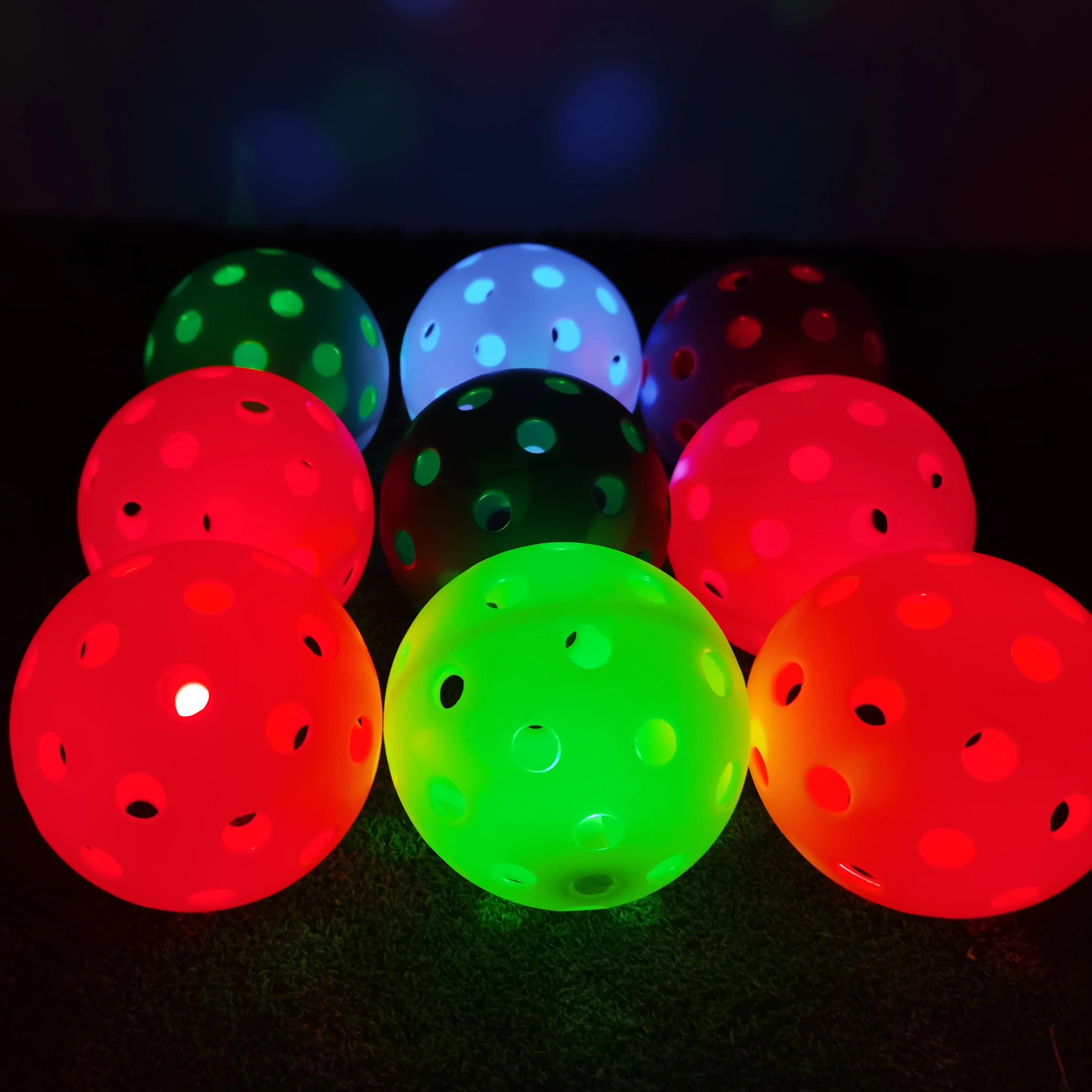 Luminous Pickleball,40 Holes Pickleball Glow At Night Pickleball For ...