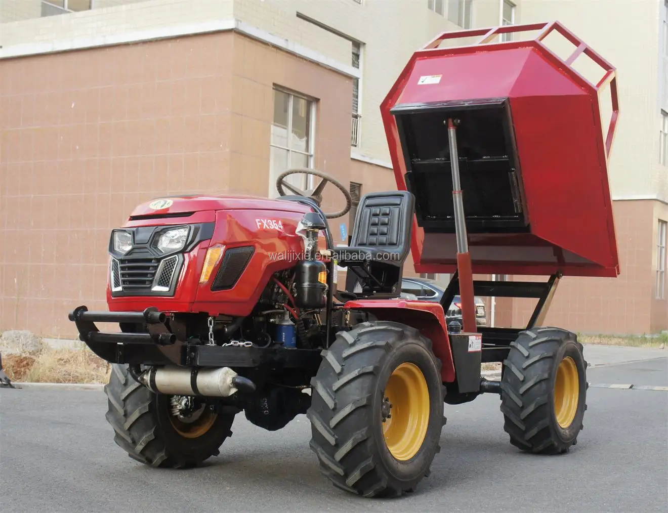 4WD Farm Tractor for Efficient Rice Transport in Paddy Fields