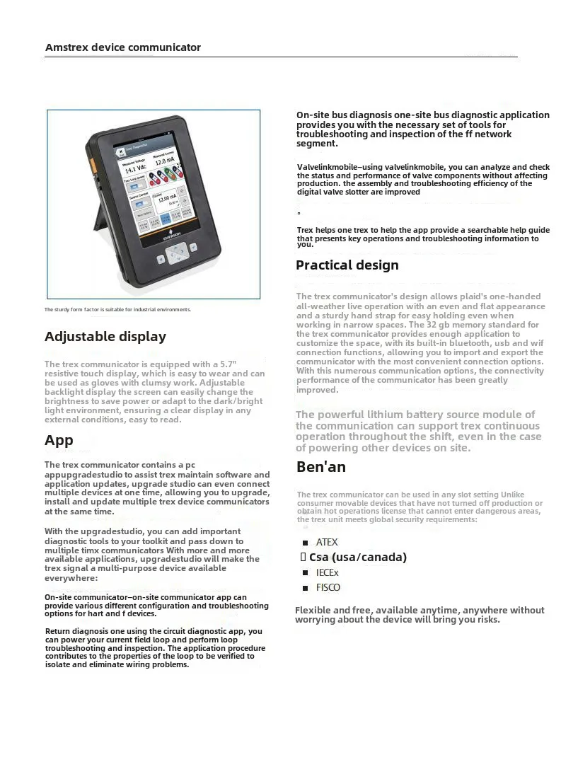 New Version Emerson 475 HART Handheld Communicator AMS TREX Device ...
