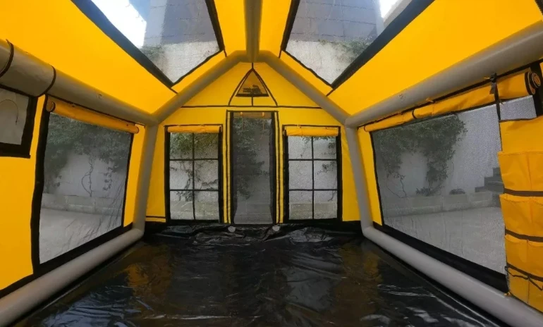 High Quality Oxford Fabric Air Tube Tent Blow Up Tourist House Camping ...