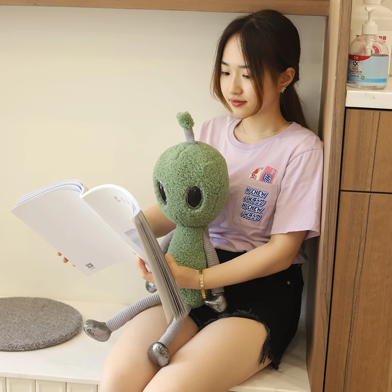 Ready To Ship Stuffed Green Alien Plush Toys With Big Eyes For Children ...