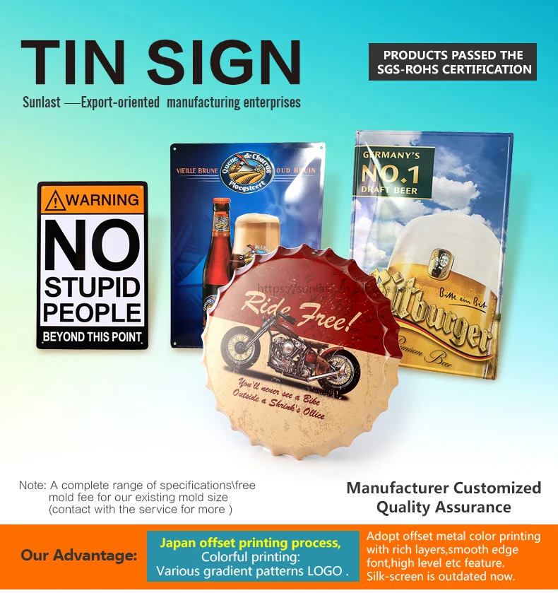 Custom Decor Wall Garage Tin Signs Retro Metal Sign Vintage Tin Poster ...