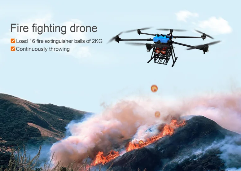 Uav Load 2kg 16pcs Fire Extinguisher Balls Continuesously Throwing Fire ...