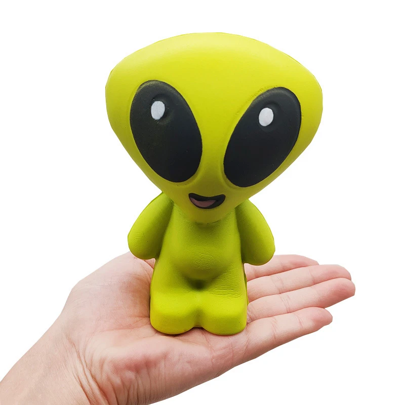 5inch Wholesale Popular Friendly Squishies Green Color Alien Squeeze ...