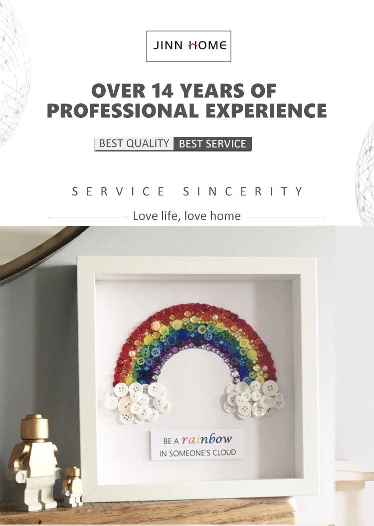 3D White Shadow Deep Box Decor Photo Frame - Jinnhome