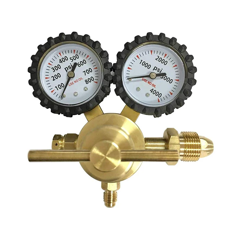 High-pressure 300bar Nitrogen Gas Regulator - Anti-Leak Brass