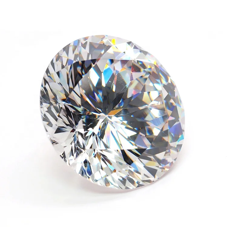 Top Quality Round Brilliant Cut White Cubic Zircon Gemstone - Buy Cubic ...
