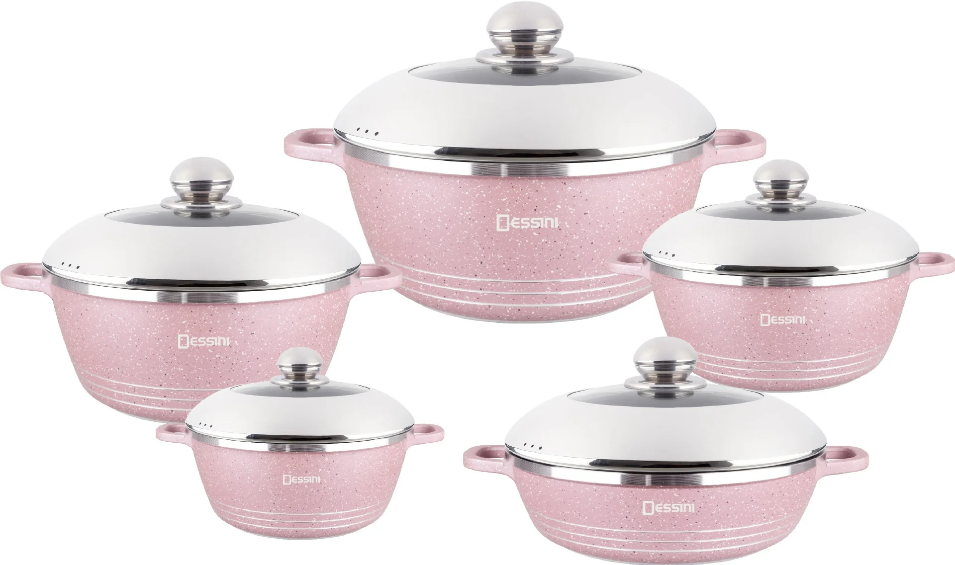 DSN 10-Piece Korean Design Marble Aluminum Cookware Set