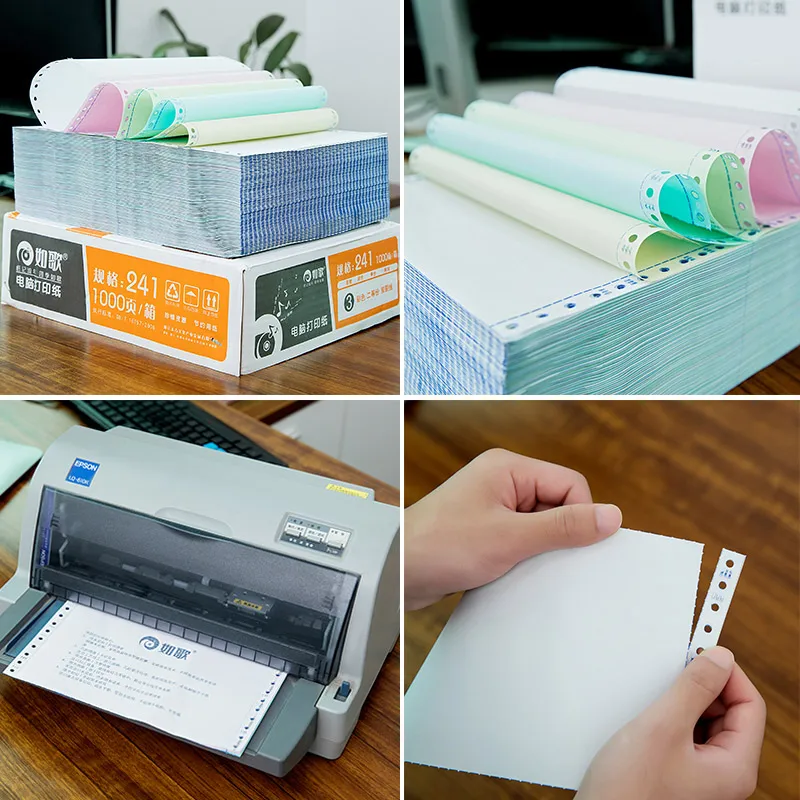 Premium 2 Ply Continuous Carbonless Computer Copy Paper For Dot Matrix ...