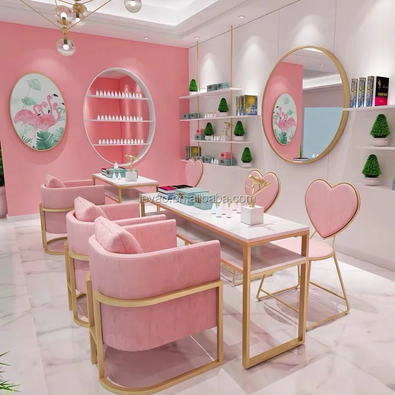 Pink Manicure Tables - Stylish Salon Furniture