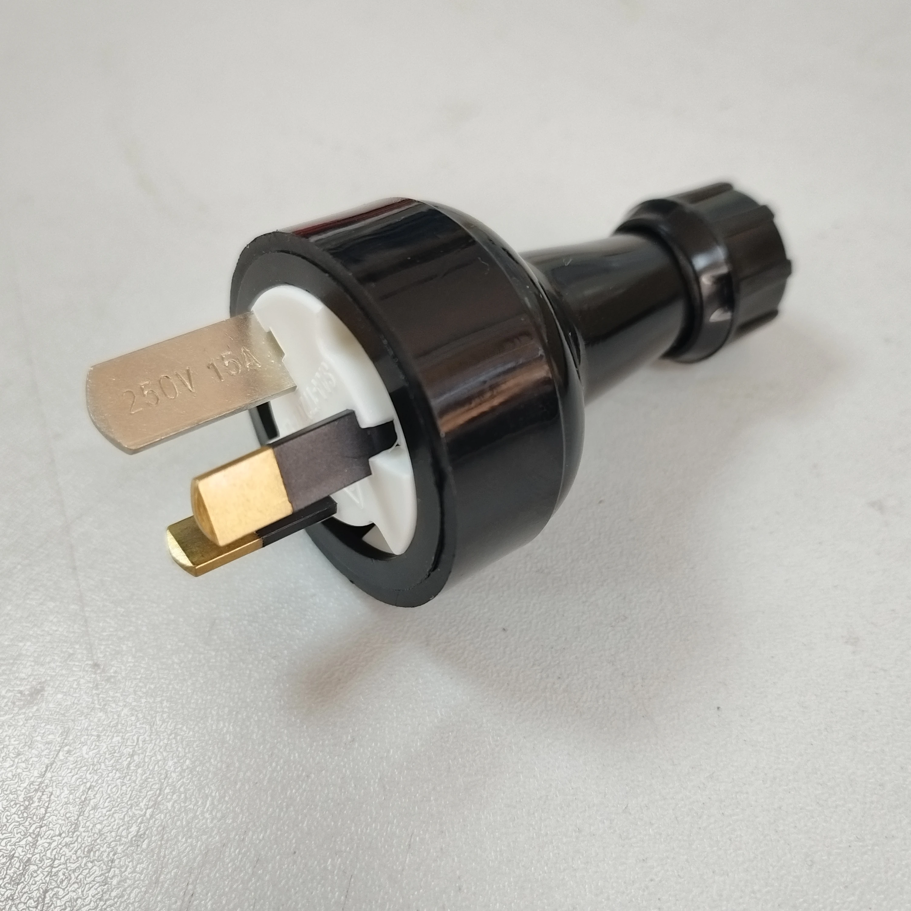 Black Australian New Zealand 220V 230V Plug AC 3-Pin Wiring Plug ...