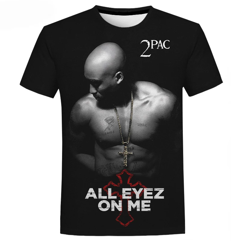 2023 Rapper Tupac 3d 2pac T Shirt Men Fashion Casual Hop Short Sleeve ...