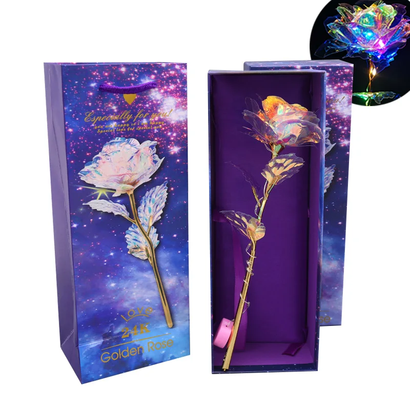 Galaxy Rose 24k with LED Light - Perfect Valentine's Gift