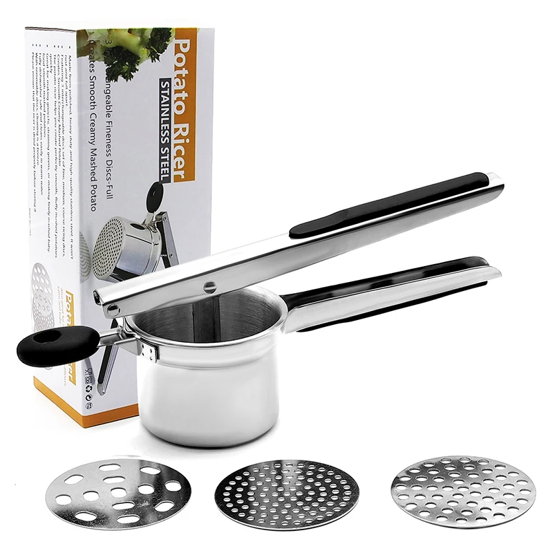 Stainless Steel Potato Ricer/mesher/presswith 3 Interchangeable ...