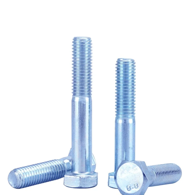 Hexagon Bolts,Galvanized Half Threaded Hexagonal Bolts Steel Zinc Gb ...