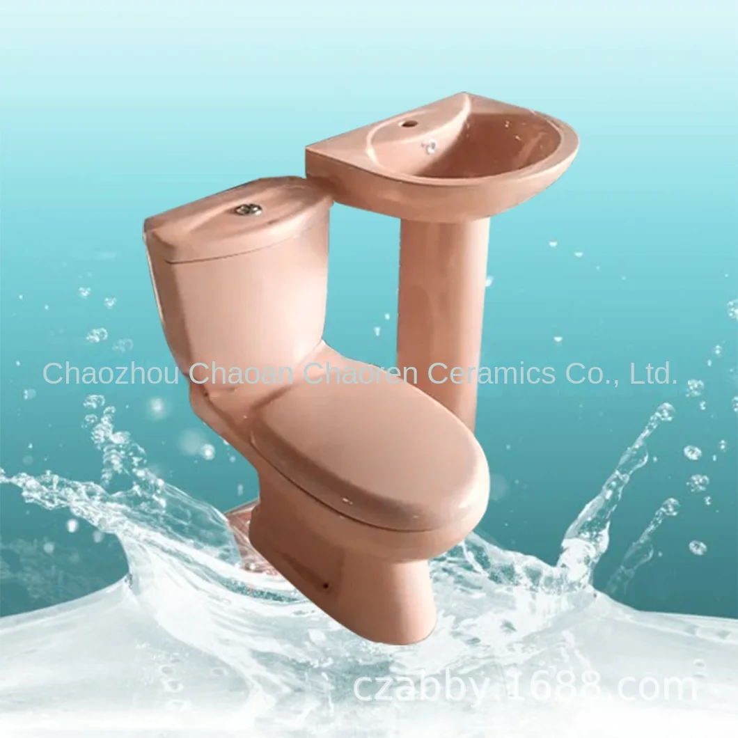 Toilet Combined Wash Basin Square Pedestal Eco-friendly Ceramic Column ...