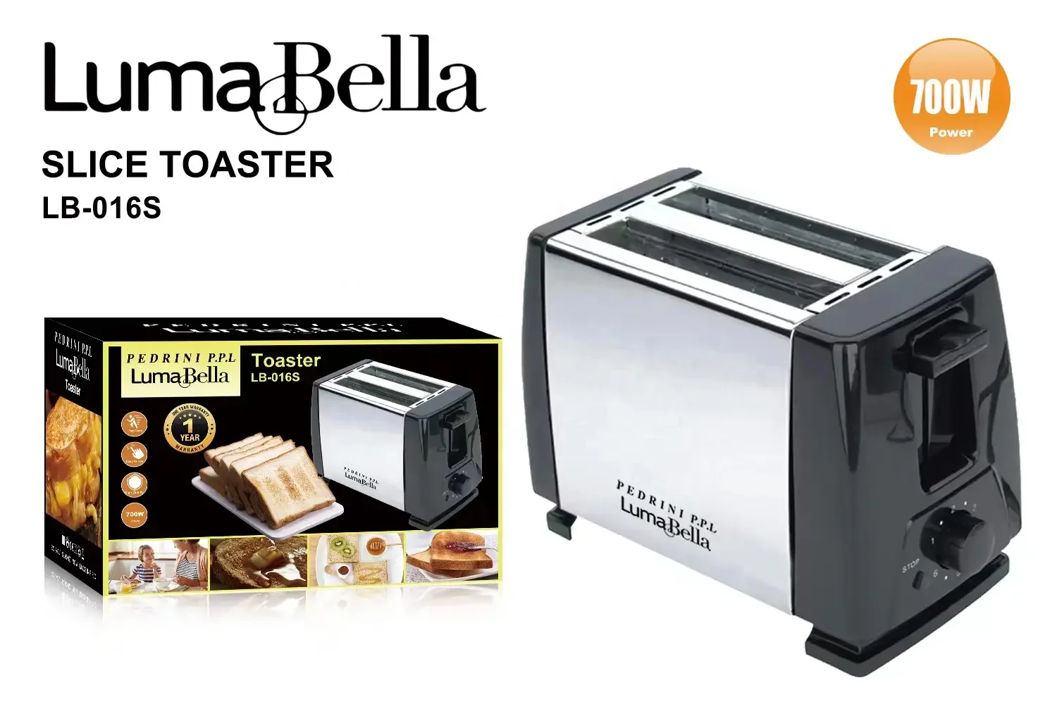 Sokany 2 Slice Wide Slot Automatic Bread Sandwich Toaster Removable ...
