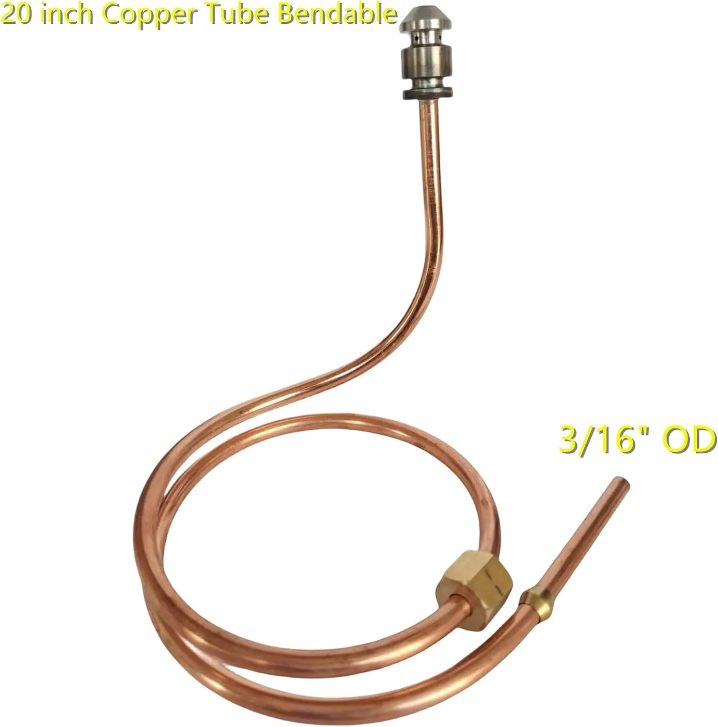 Oven Parts Pilot Tube 3/16" OD X 20" for Gas Range Stove Parts