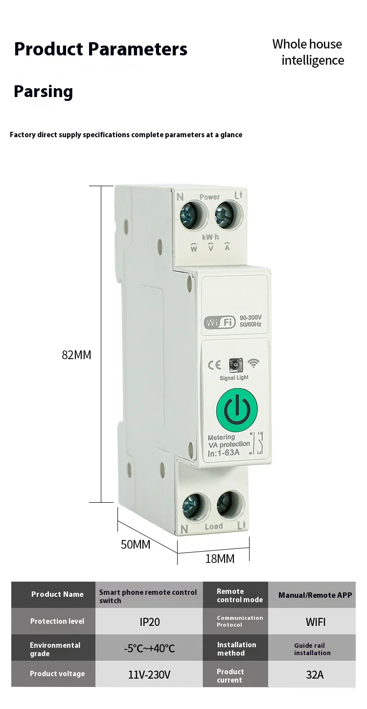 Tuya Xiaodu Wifi Smart Timer Switch Copper and Plastic Miniature ...