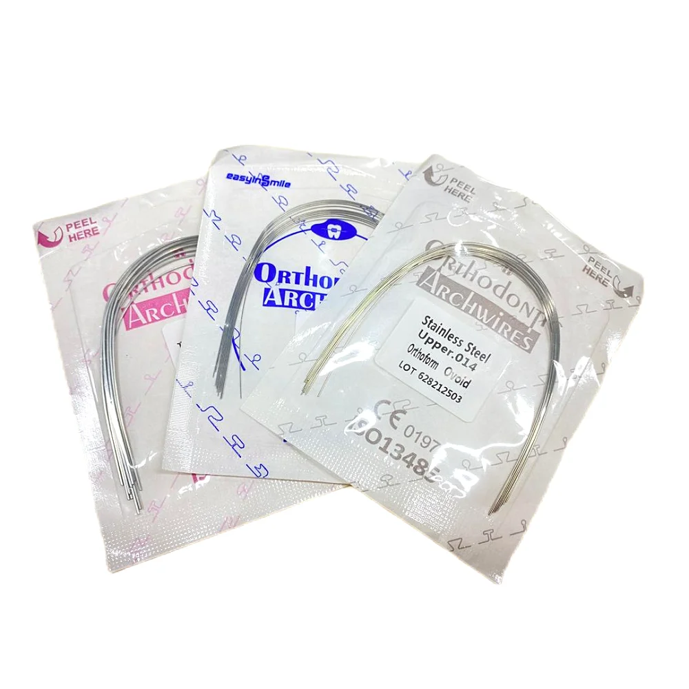 Dental Archwires Orthodontic Arch Wires Stainless Steel Round Wire 10pcs/pack - Buy Dental ...