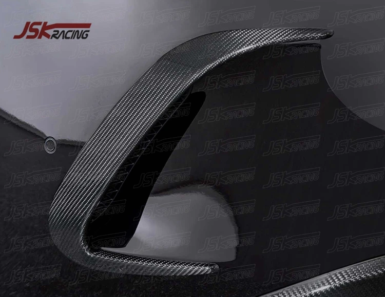 Brs Style Carbon Fiber Rear Bumper Canards For 19-20 Benz Amg Gt63 ...