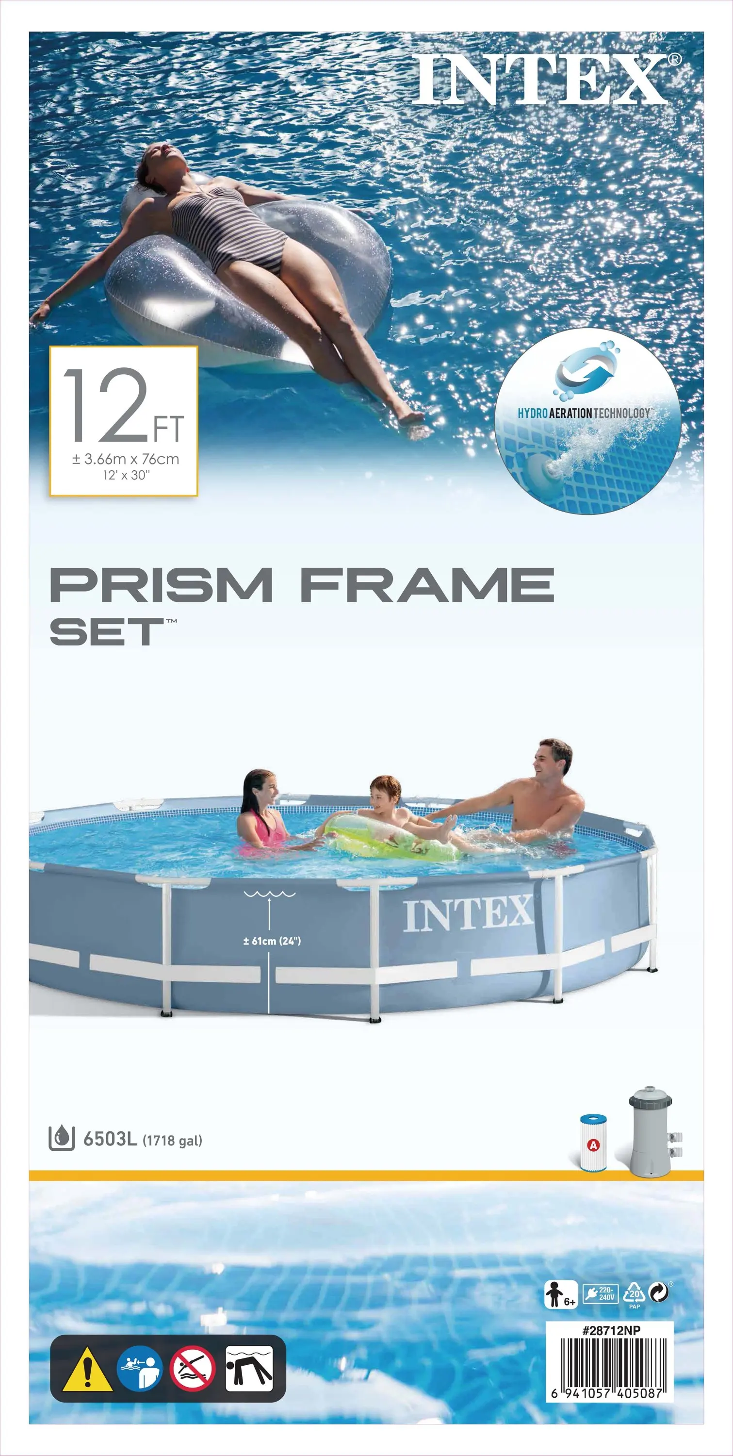 INTEX 26716 Pool Set - Premium Steel Round Swimming Pool