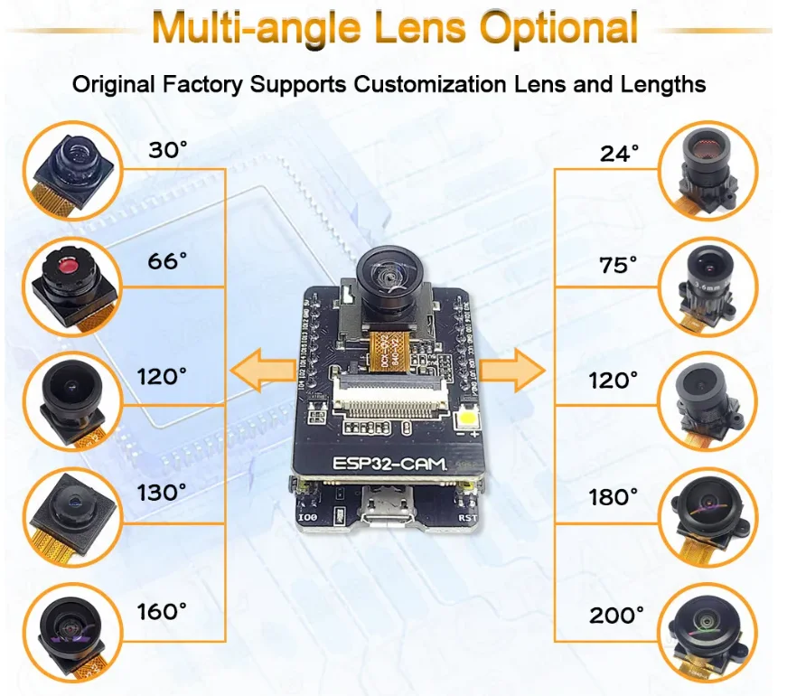 FYX Stock OV2640 Camera Module - Night Vision for ESP32