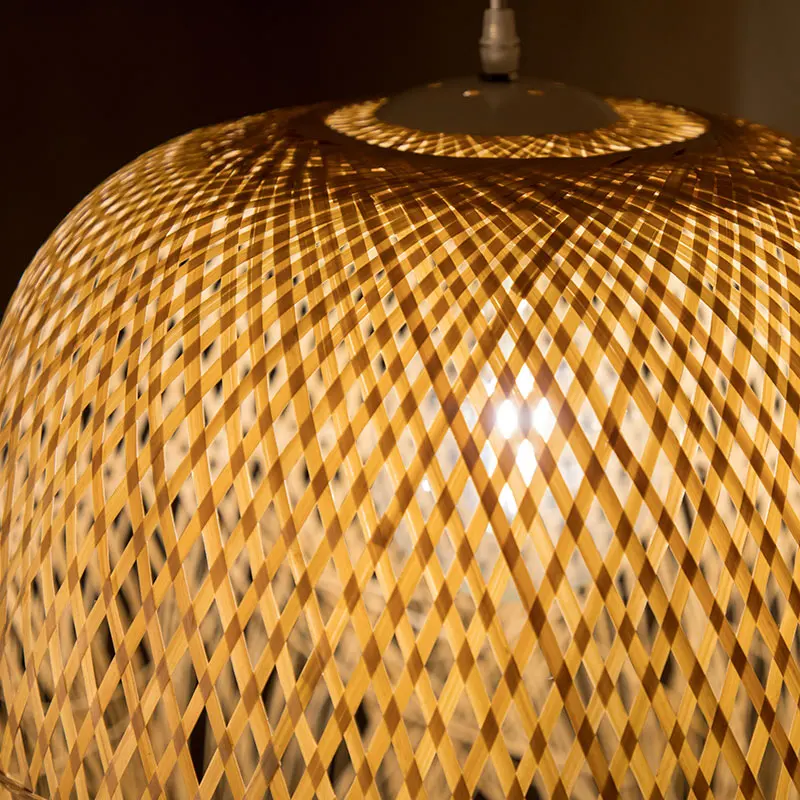 Japanese Rattan Pendant Light Fixture For Art Design Chandelier ...