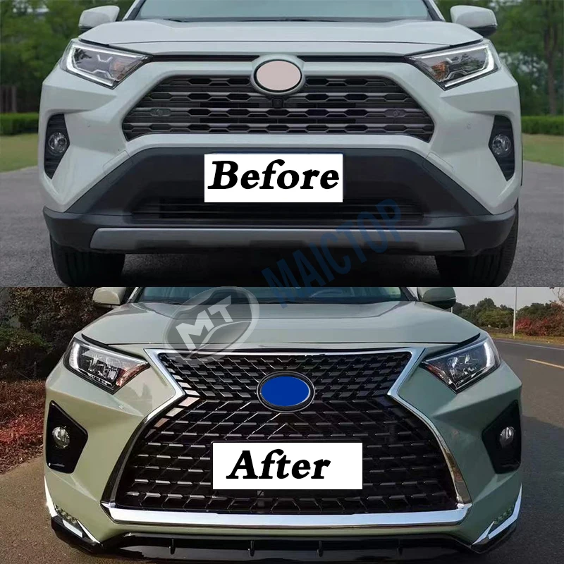 Maictop Car Accessories Facelift Front Bumper Grille Bodykit for Rav4 ...