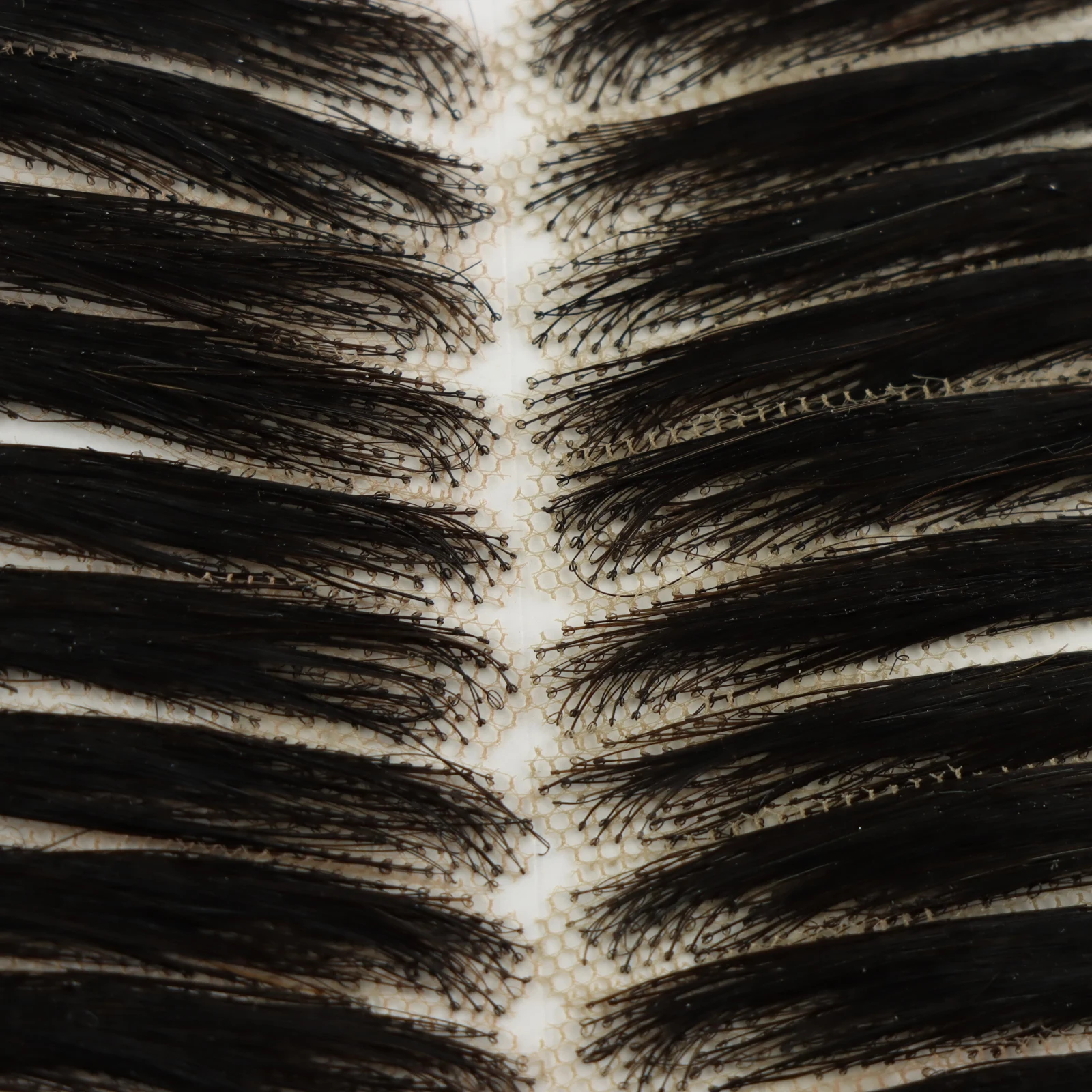 False Eyebrows 100% Human Hair Artificial Real Hair Handmade Crochet ...