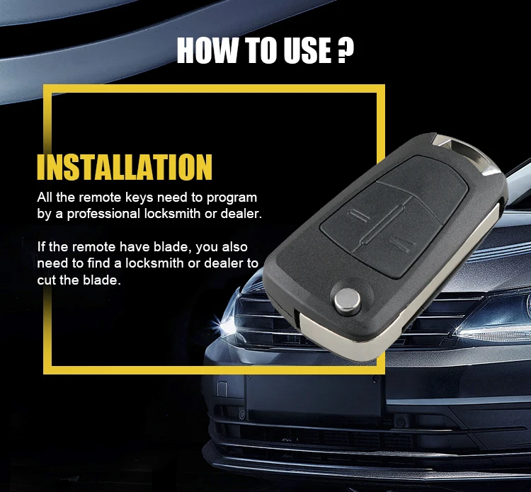 2 Buttons Valeo System 433 Mhz Pcf7941 Chip Hu100 Blade Flip Folding ...