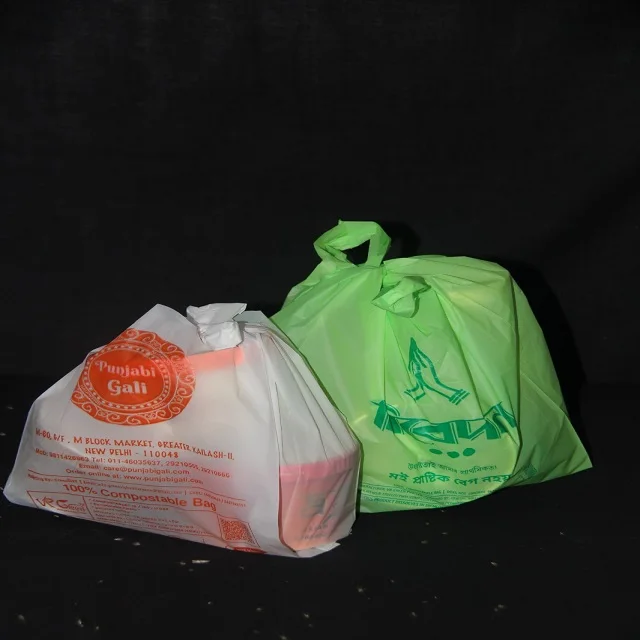 Eco Friendly Biodegradable Plastic Drawstring Compostable Garbage Bag In Bulk Quantity From ...